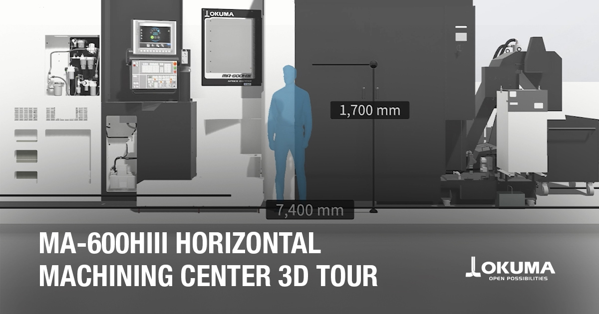 MA-600HIII Horizontal Machining Center 3D Tour | Okuma